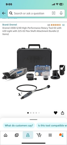 Dremel 4300-5/40 High Performance Rotary Tool Kit with LED Light and Dremel Flex | eBay