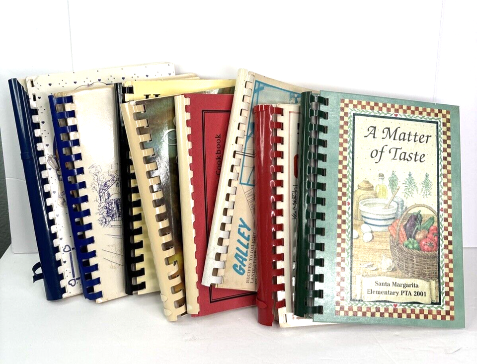 Vintage Church Beach Sea Cookbooks Lot of 8 Spiral Cook book | eBay