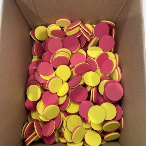 500 Hand2Mind Two-Color Counters, Red/Yellow, Educational Counting ...