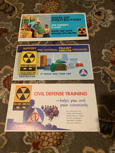 Three United States Cold War Civil Defense Posters | eBay