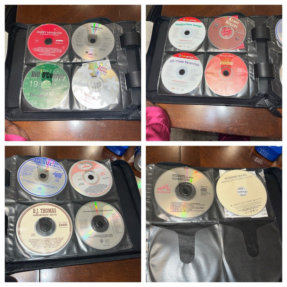 Lot of 83 Assorted Oldies Random Music CDs in Storage Folder Clear Slip ...