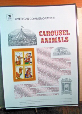 US Commemorative Panel Scott# 2390 Carousel Animals 1988 H257 | eBay