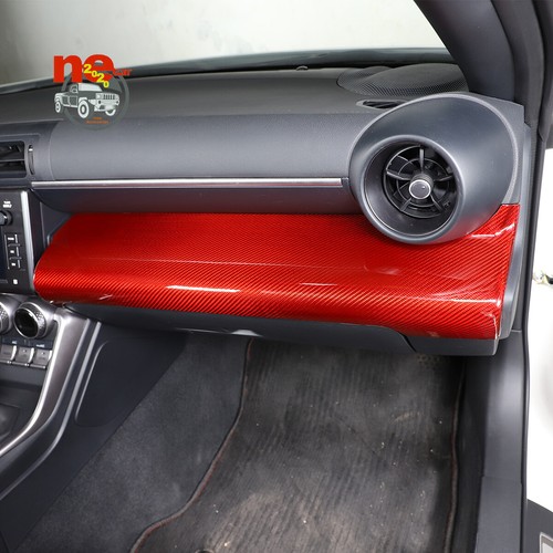 Red Fiber Center Control Instrument Panel Trim Kit For Toyot@ 86/Sub@ru ...