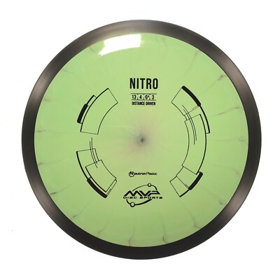 DISC GOLF MVP NEUTRON NITRO OVERSTABLE LONG DISTANCE DRIVER 170g GREEN ...