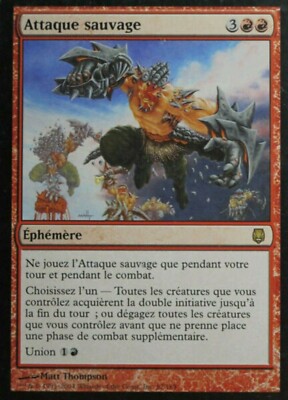 X 1 Attaque sauvage / Savage Beating FRENCH Slightly Played Darksteel ...