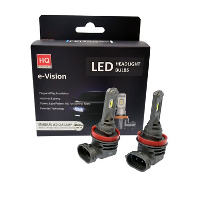 HQ AUTOMOTIVE H11 711 e-Vision V1 LED Headlight Hi/Low/Fog Beam Kit ...