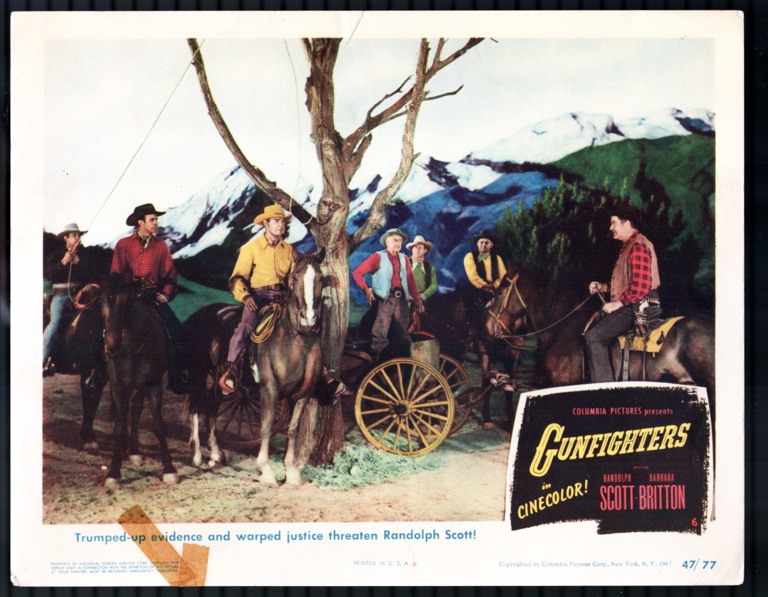 Lobby Card: Gunfighters 11"x14" Lobby Card #6 Randolph Scott Western | eBay