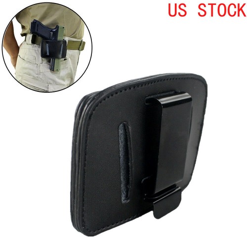 Tactical Concealed Carry Metal Clip IWB OWB Gun Leather Holster Right ...