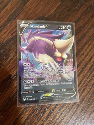 Pokémon TCG Skuntank V Silver Tempest 108/195 Holo Ultra Rare | eBay