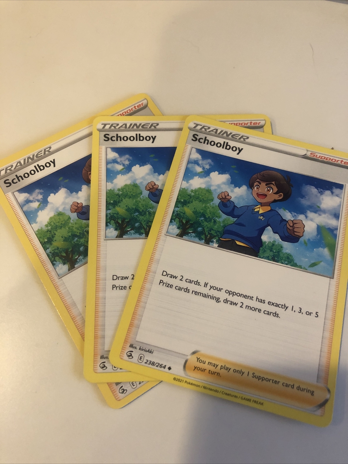 Pokémon TCG Schoolboy Fusion Strike 238/264 Regular Uncommon 3x | eBay