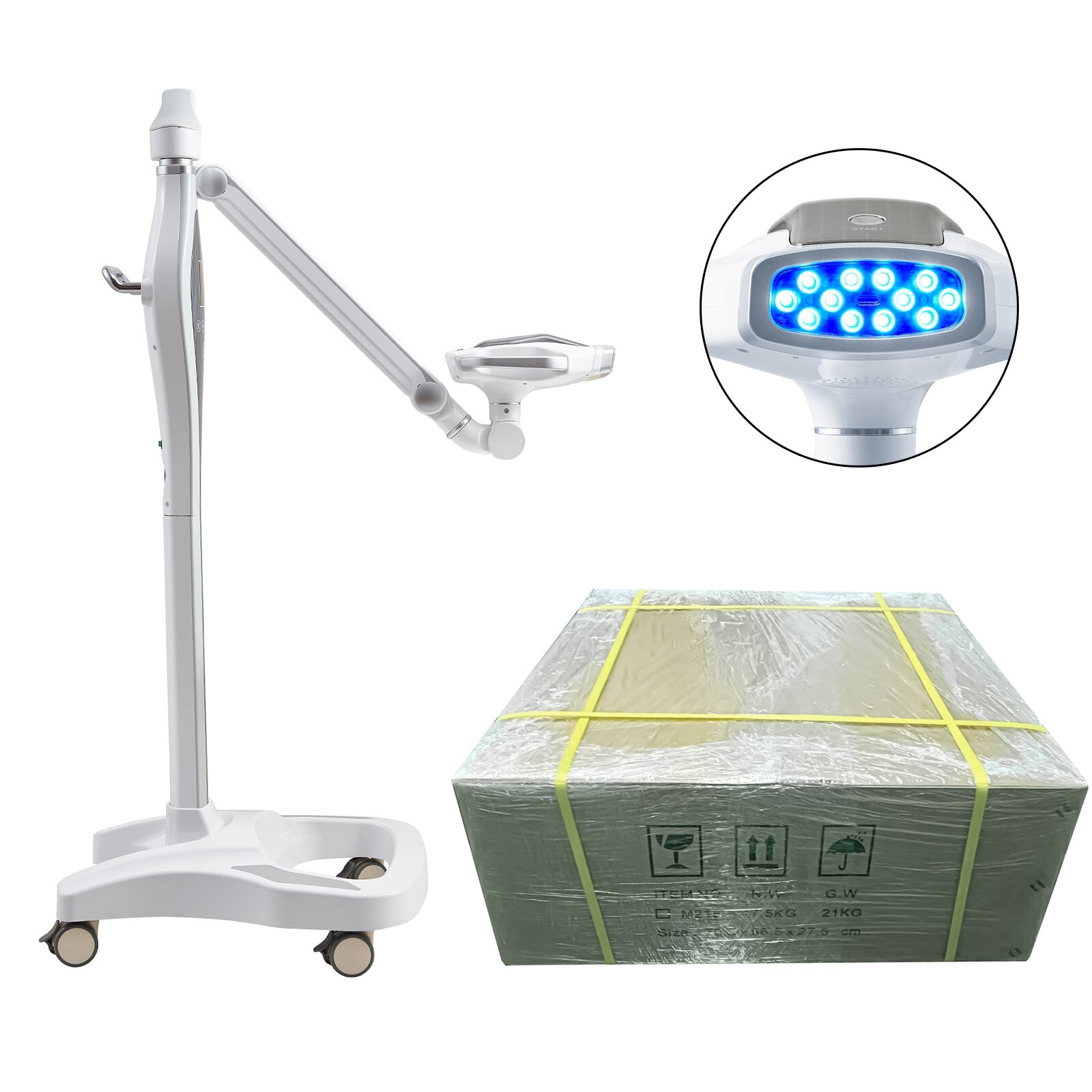 60W Dental LED Bleaching System Teeth Whitening Lamp with Double Screen ...