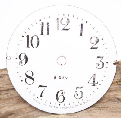 8 DAY PORCELAIN CLOCK DIAL ARABIC NUMERAL INDICES 63.6mm MAKER: SETH ...