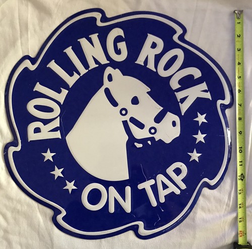 RARE - Rolling Rock “On Tap” Tin Sign | eBay