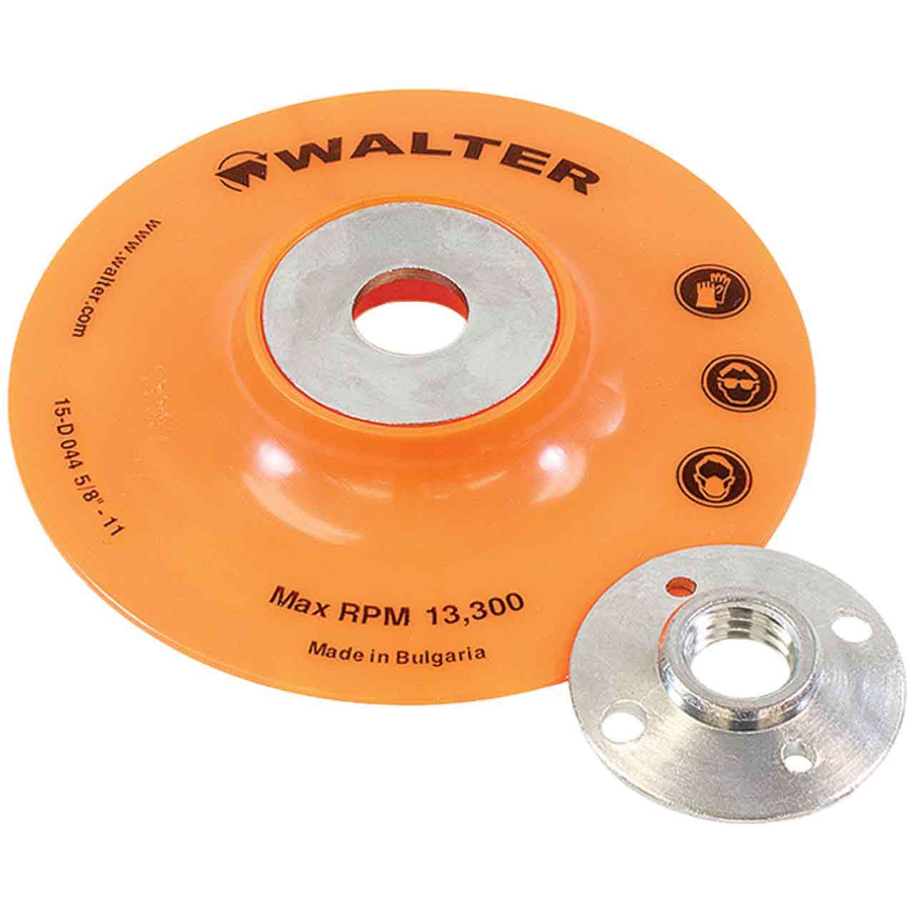 Walter 15D044 4-1/2x5/8-11 Backing Pad Assembly for Sanding Discs ...