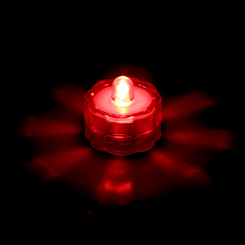 12/24/36 LED Vase Tea Light Candles Submersible Waterproof Wedding ...