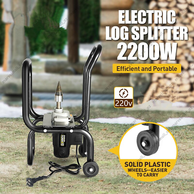 Electric Log Splitter Portable Firewood Splitting Machine Wood Kindling ...