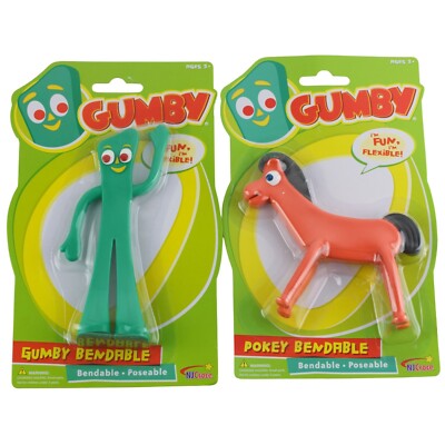 Gumby and Pokey Horse Bendable Poseable Flexible Toy Figures 6" | eBay