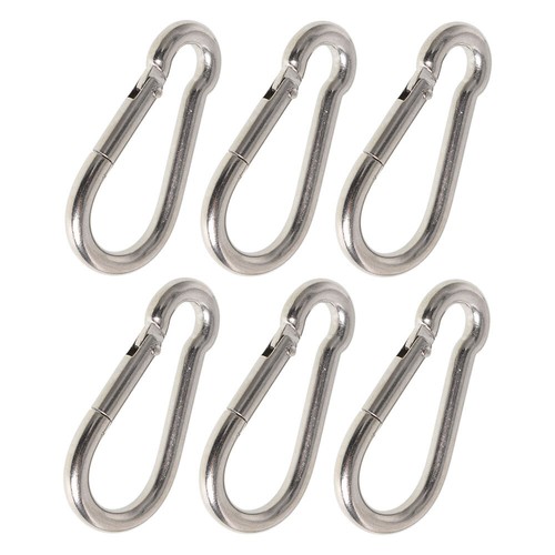 Stainless Steel Marine Grade Carabiner Clip Snap Hook Spring Karabiner ...