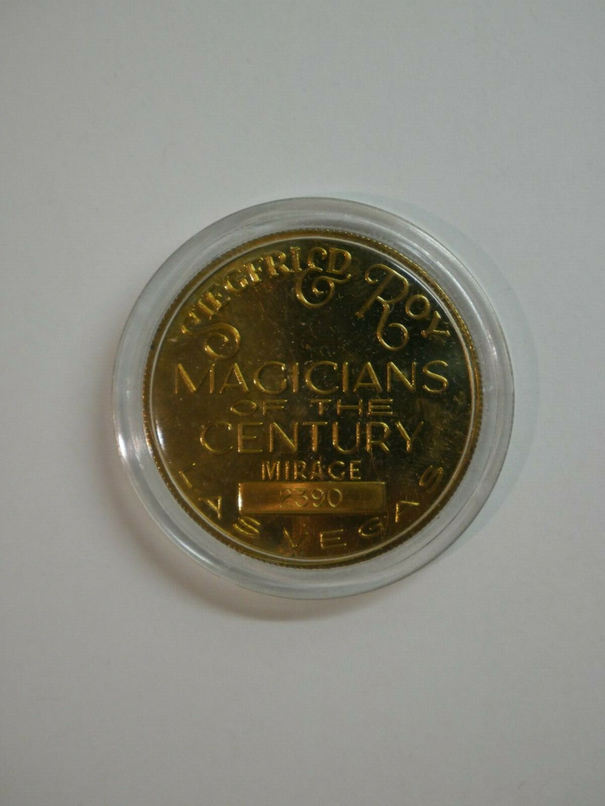 Siegfried and Roy Gold Plated Magicians of the Century Coin #2390 Rare ...