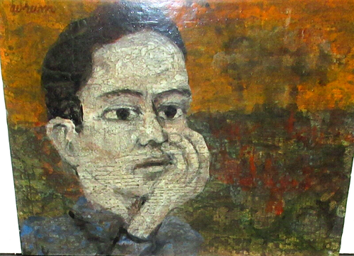 AVRUM RUBENSTEIN "UNTITLED" ORIGINAL MID-CENTURY OIL ON MASONITE ...