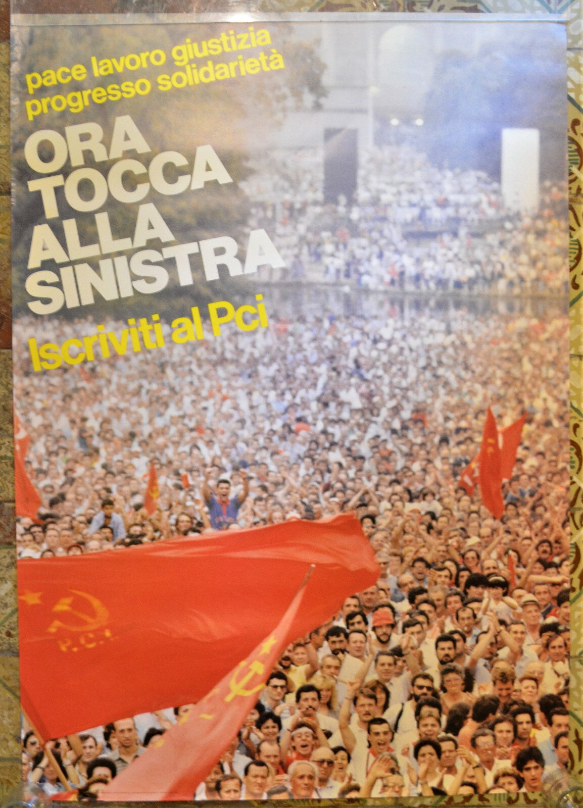 Poster Original PCI Partito Comunista Years 80 Sign Up The PC | eBay