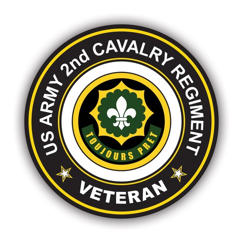 2nd Cavalry Regiment Veteran Sticker Decal - Weatherproof - 2nd dragoon ...