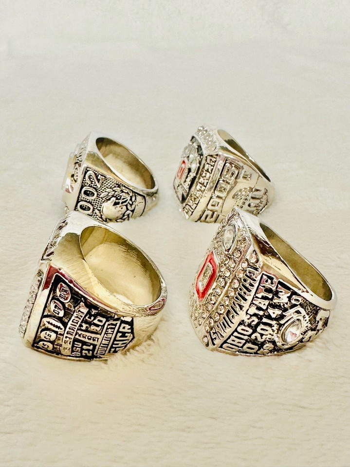 4 PCS Ohio State NCAA Championship Ring Set W Box, US SHIP | eBay