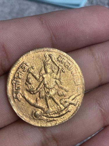 Silver Plated Shiri Lakshmi Ganesh Ji Hindu Luck Pot Old Temple Token ...