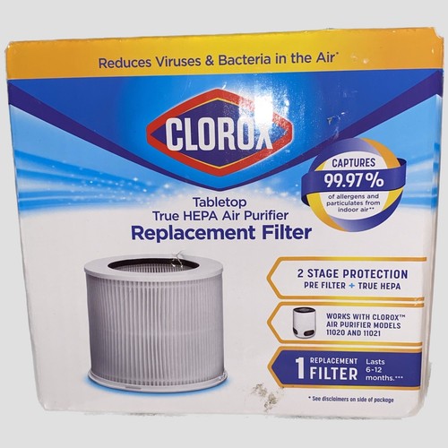 SEALED Clorox 12020 Tabletop True HEPA Air Purifier Replacement Filter ...