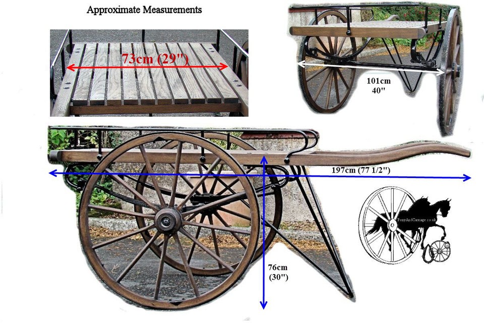 Hand Cart Market Barrow Victorian Reproduction Dressed Oak Wood | eBay