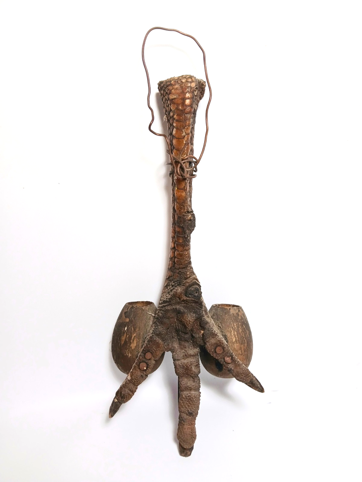 Early Original Adirondack Cabin Folk Art Taxidermy Turkey Foot Match ...