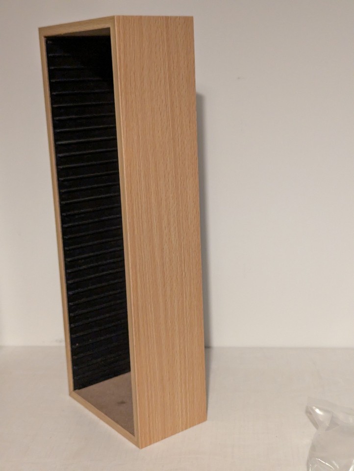 OAK Wood EFFECT MDF CD Rack Holds 30 CDs Media Storage 90s | eBay UK