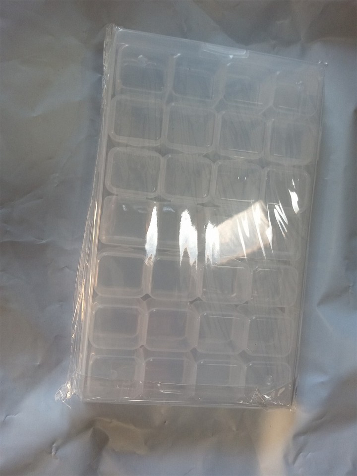 56 Grid Jewelry Organizer Storage Box Case Beads Earring Jewelry (2PC ...