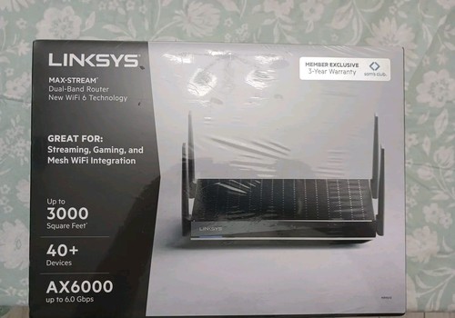 Linksys Dual-Band Router MAX-STREAM MR9610 AX6000 Mesh Wi-Fi Streaming ...