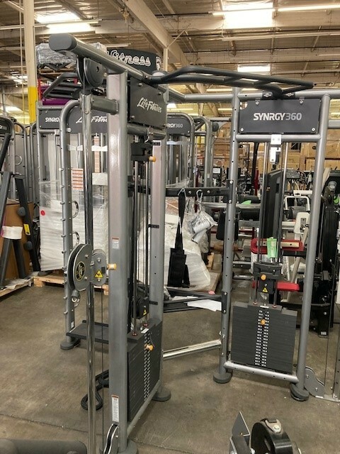 NEW Life Fitness SYNRGY 360 Signtature Dual Adjustable Cable Cross ...