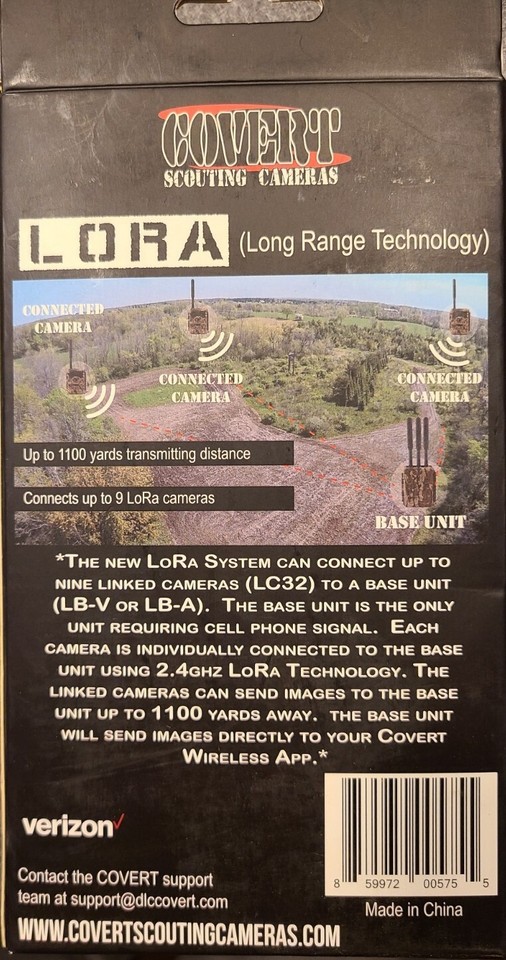 Covert Wireless Long Range 9-Camera Base Unit - LB-V Lora Base Verizon ...