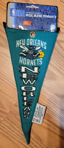 New Orleans Hornets Double Sided Wool Blend Mini Pennant 11" x 5 ...