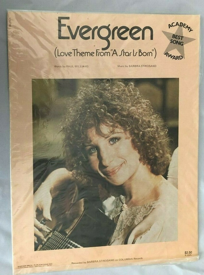 Vintage Piano Sheet Music Barbara Streisand EVERGREEN | eBay