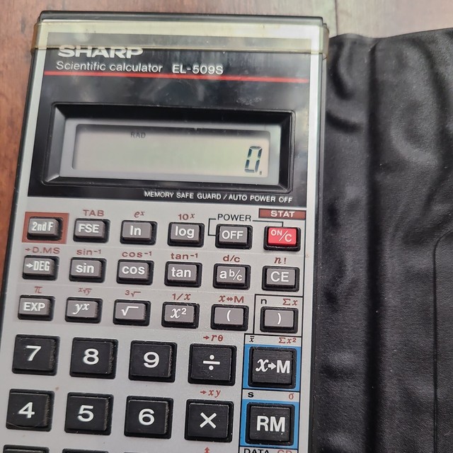 Vintage Sharp Scientific Calculator Model El-509s With Case for sale ...