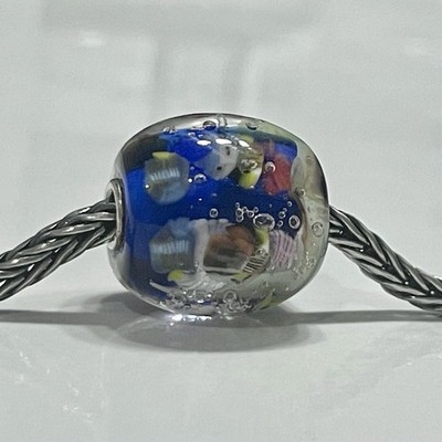 Authentic Trollbeads Blue Ocean Bead 00160 | eBay