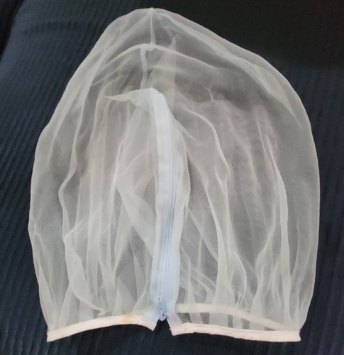 Vintage Pale Blue Zip Sheer Hair Bonnet | eBay