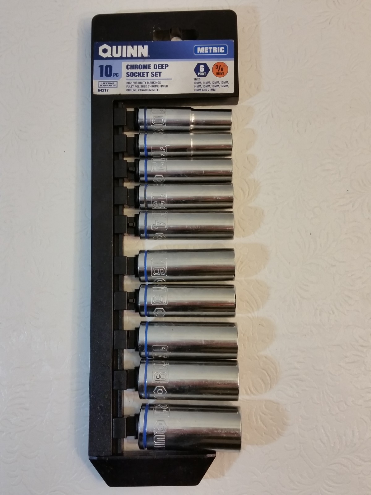 QUINN 3/8 in. Drive Metric Chrome Deep Socket Set, 10-Piece # 64217 | eBay