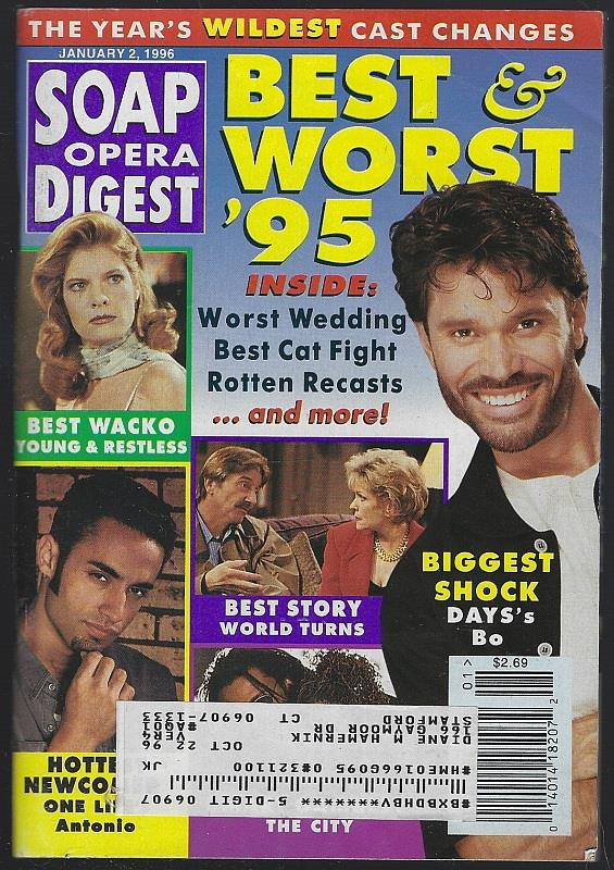 Soap Opera Digest January 2, 1996 Timothy D. Stickney Alison Sweeney ...
