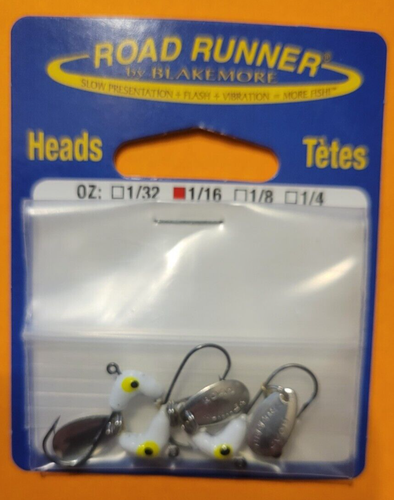 Blakemore 152-001 Road Runner Jig Head 1/16 oz White 4CT 20801049848 | eBay