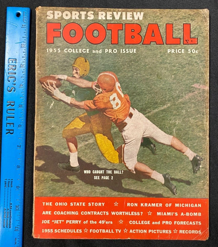 VINTAGE 1955 SPORTS REVIEW FOOTBALL MAGAZINE! JOE PERRY RON KRAMER (NM ...