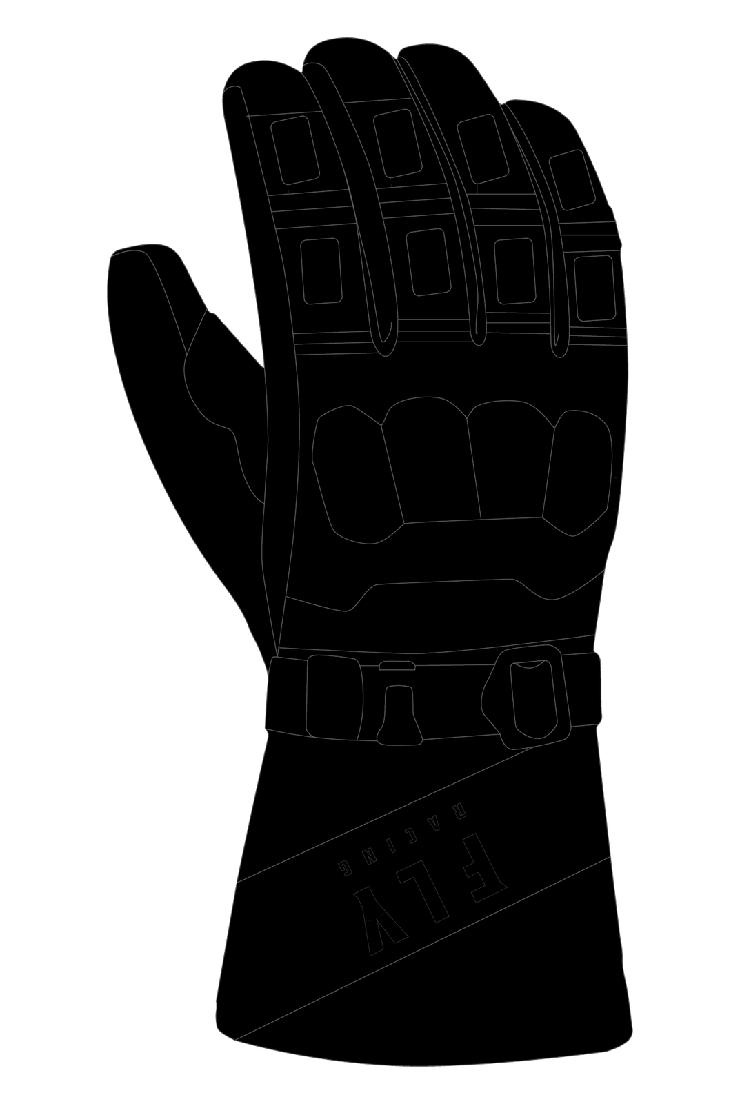 Fly Racing Glacier Gloves Black 2X-Large Snow 363-39402X for sale ...