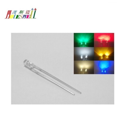 3mm Flangeless Flat Top LED Red Yellow Blue Green White Warm white Leds ...
