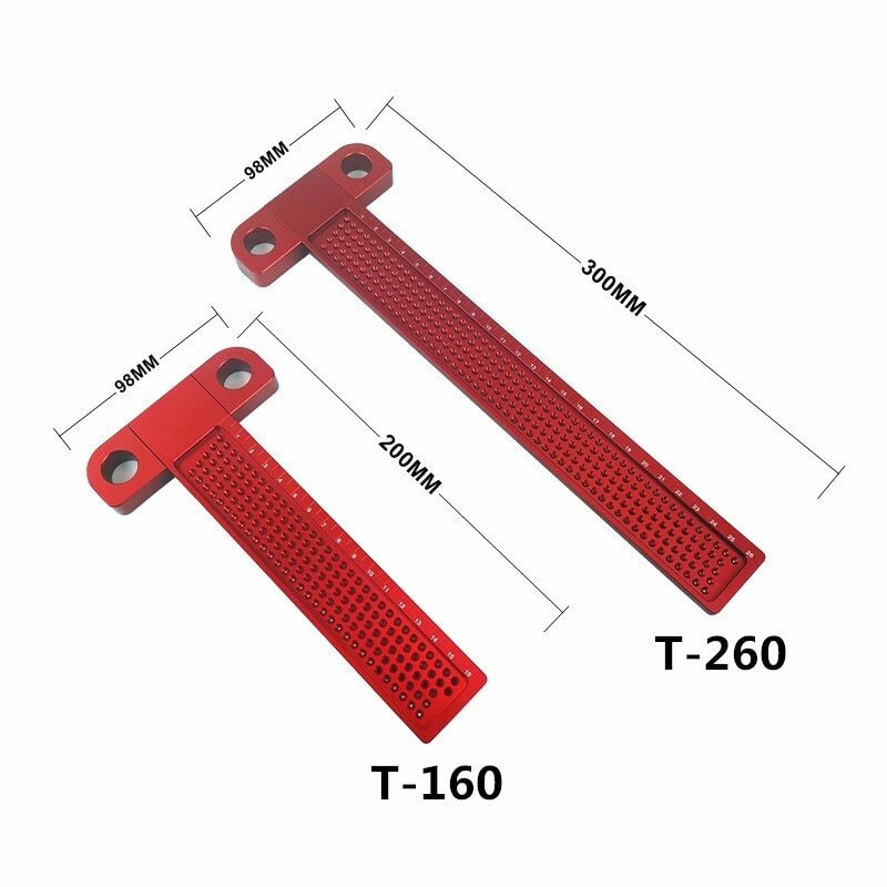 90 degrees Precision Aluminium Square 200mm T-type Scribe Line Drawing ...