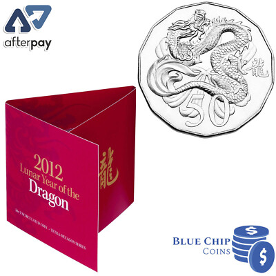 2012 Unc 50c Australia Lunar Year of the Dragon Tetra-Decagon Coin in ...