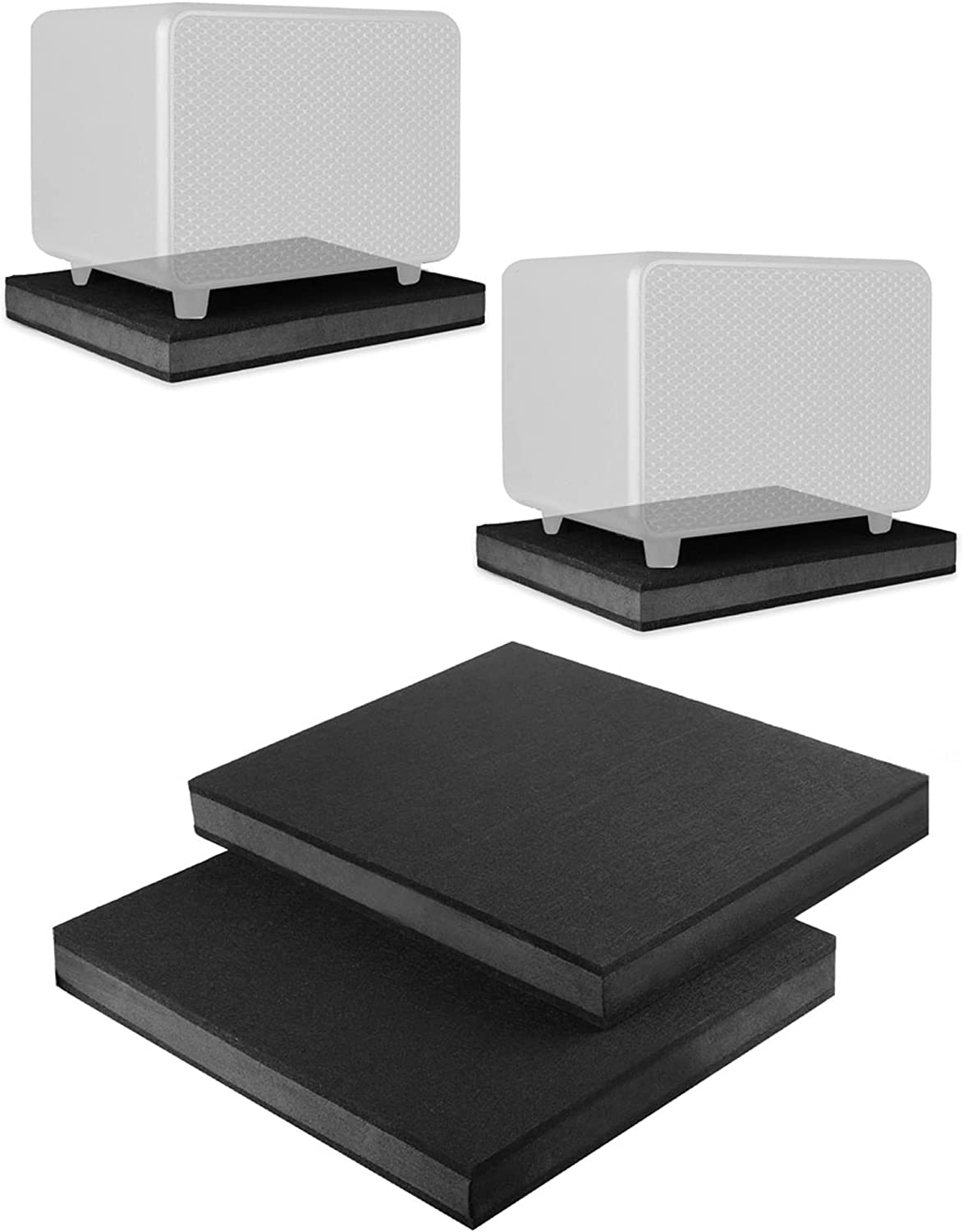 2-Pack for 8''- 10'' Studio Monitor Noise Isolation Pads Subwoofer ...